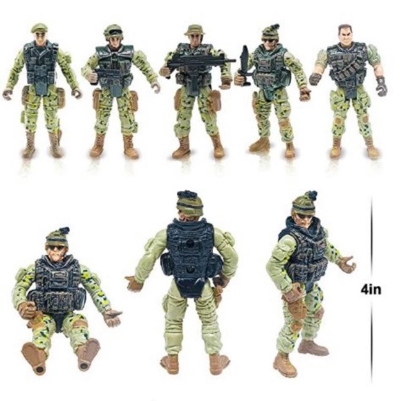 Toys | Us Army Men Action Figures With Military Vehicles Toys Playset ...